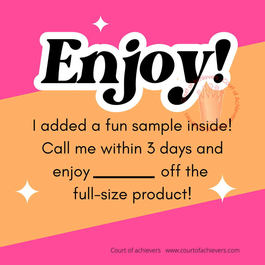 Retro Free Sample Chat Card – Court of Achievers