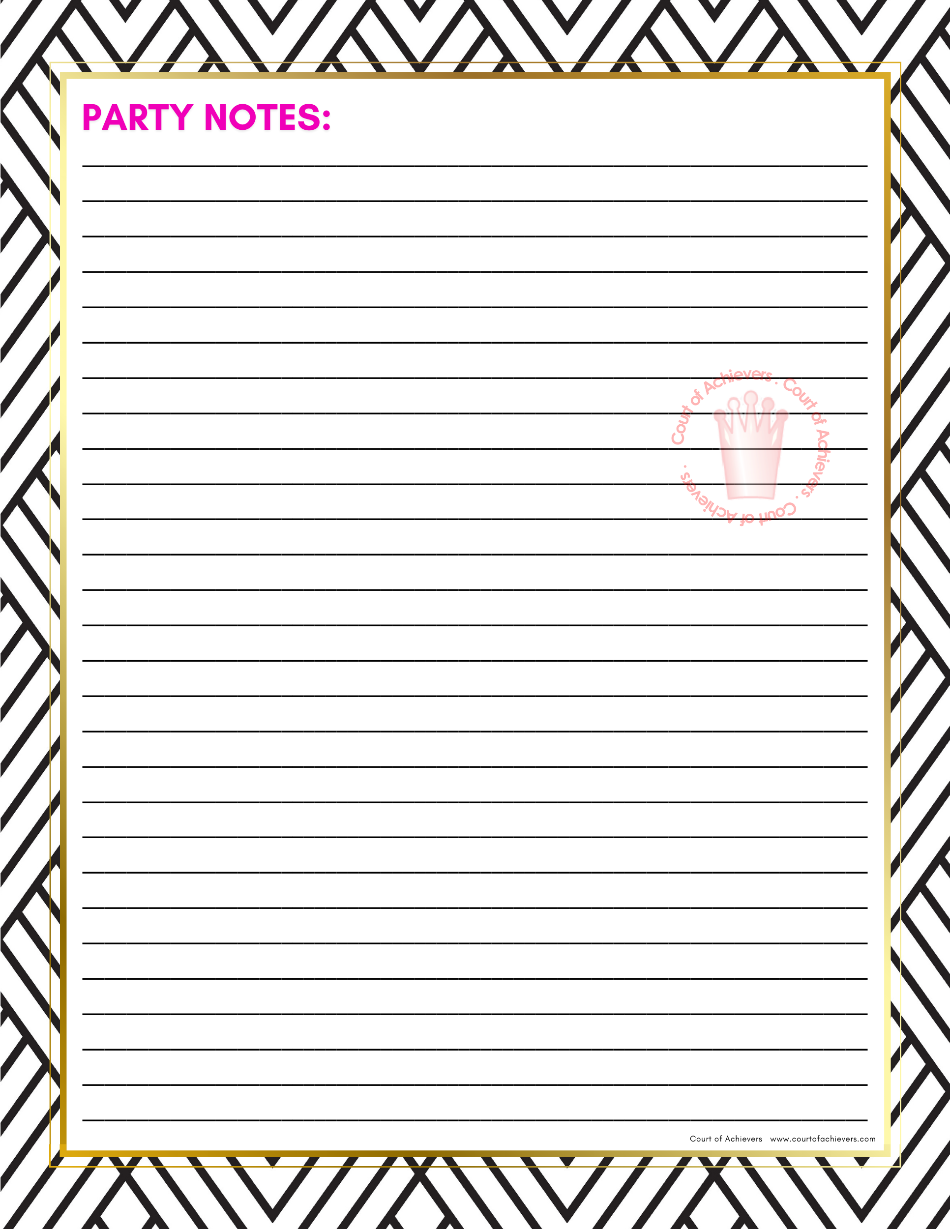 Skin Care Party Checklist – Court of Achievers