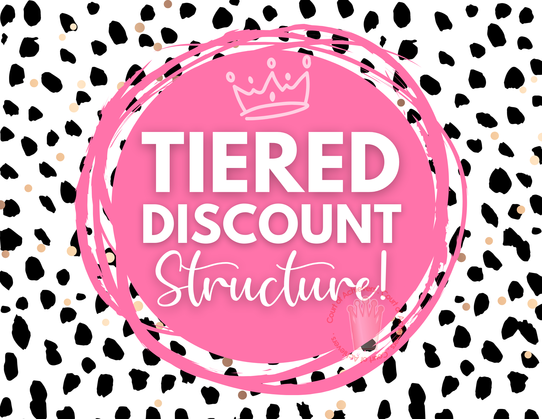 Tiered Discount Structure Postcard – Court of Achievers